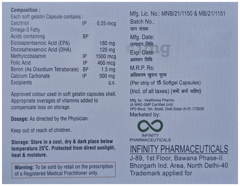 Buy Fit-D3 Max Softgel Capsule Online: View Uses, Side Effects, Price ...