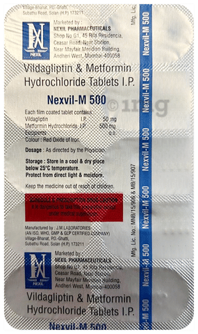 Buy Nexvil-M 500 Tablet Online: View Uses, Side Effects, Price ...
