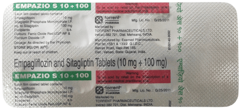 Buy Empazio S 10+100 Tablet Online: View Uses, Side Effects, Price ...