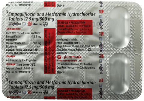 Buy Glempa M 12.5/500 Tablet Online: View Uses, Side Effects, Price ...