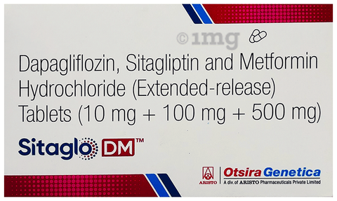Buy Sitaglo DM 10mg/500mg/100mg Tablet Online: View Uses, Side Effects ...