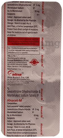 Buy Alnacet M 5mg/10mg Tablet Online: View Uses, Side Effects, Price ...