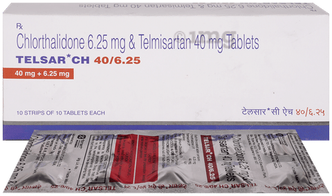 Buy TELsar CH 40mg/6.25mg Tablet Online: View Uses, Side Effects, Price ...