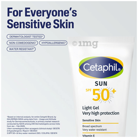 Cetaphil Sun Light High Protection Sunscreen Gel Gel SPF 50+ All Skin ...