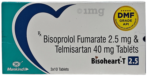 Buy Bisoheart-T 2.5mg/40mg Tablet Online: View Uses, Side Effects ...