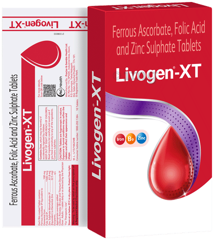 Buy Livogen XT Tablet | Management of Iron Deficiency Anemia Online ...
