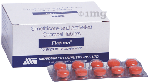 Flatuna Tablet with Simethicone & Activated Charcoal | For Fast & Safe ...