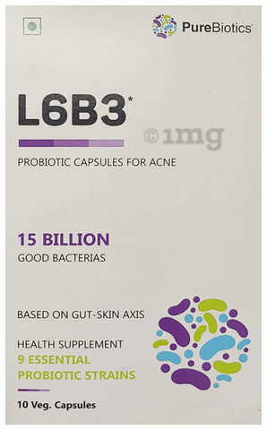 Buy L6B3 Vegicap Probiotic Veg Capsule for acne Online: View Uses, Side ...