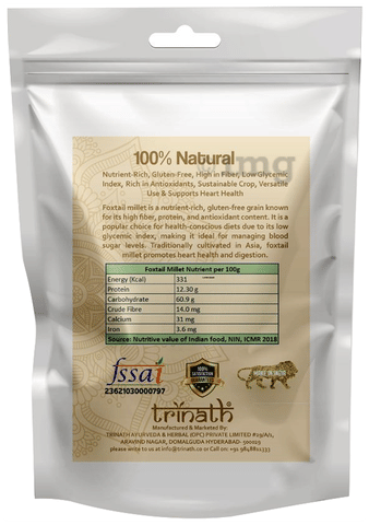 Trinath Foxtail Millet Gluten Free: Buy packet of 500.0 gm Pack at best ...