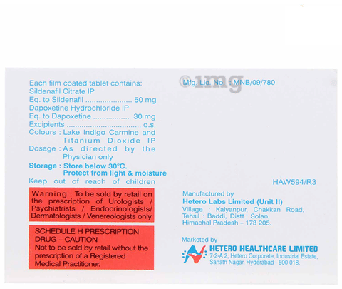 Buy DA Sutra 30X 50 mg/30 mg Tablet Online: View Uses, Side Effects ...