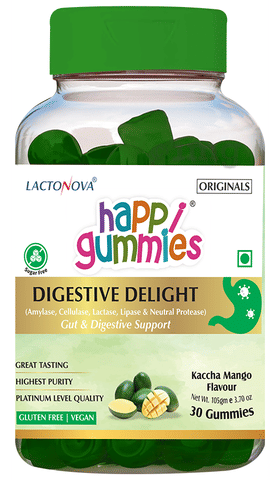 Lactonova Happi Gummies Digestive Delight Flavour Kaccha Aam Gluten ...