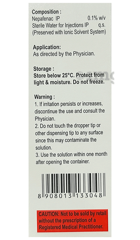 Buy Nepavon-CS Eye Drop BAK Free Online: View Uses, Side Effects, Price ...