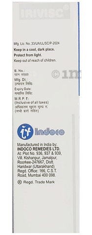 Buy Irivisc Eye Drop BKC Free Online: View Uses, Side Effects, Price ...