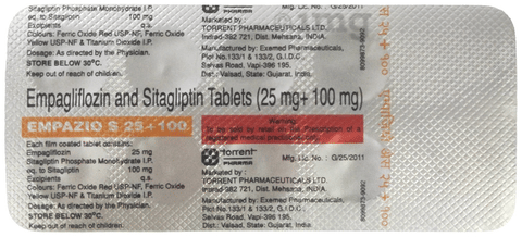 Buy Empazio S 25+100 Tablet Online: View Uses, Side Effects, Price ...