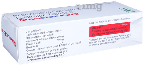 Buy NOvastat-EZ 20mg/10mg Tablet Online: View Uses, Side Effects, Price ...