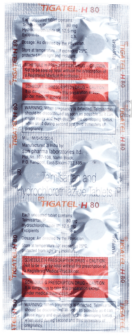 Buy Tigatel H 80mg/12.5mg Tablet Online: View Uses, Side Effects, Price ...