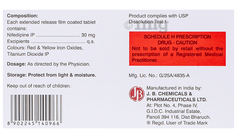 Buy Nicardia XL 30 Tablet Online: View Uses, Side Effects, Price ...