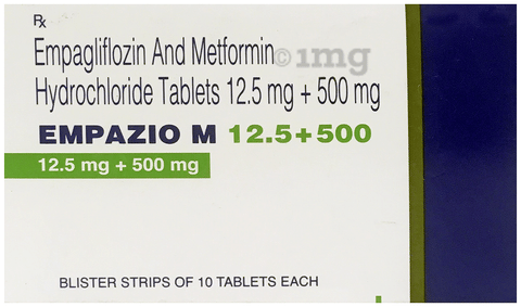 Buy Empazio M 12.5+500 Tablet Online: View Uses, Side Effects, Price ...