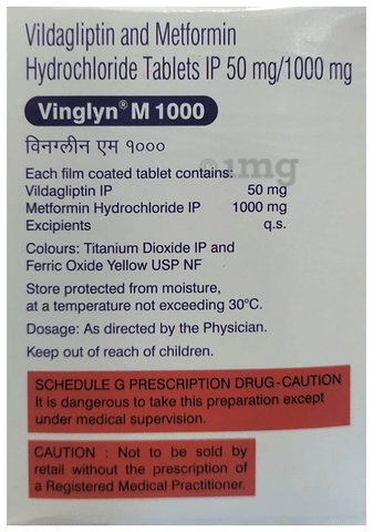 Buy Vinglyn M 1000 Tablet Online: View Uses, Side Effects, Price ...