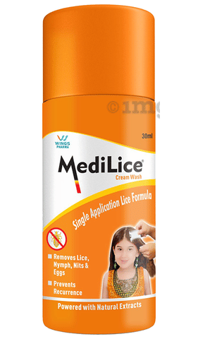 Medilice Cream Wash | Single Application Lice Formula: Buy bottle of 30 ...
