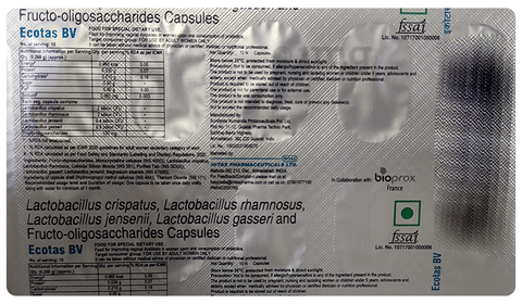 Ecotas BV Capsule | Pre & Probiotic Support | Promotes Digestive ...