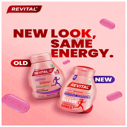 Revital Women Tablet with Multivitamins, Calcium, Zinc & Natural ...