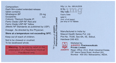 Buy Urihold 25mg Tablet ER Online: View Uses, Side Effects, Price ...