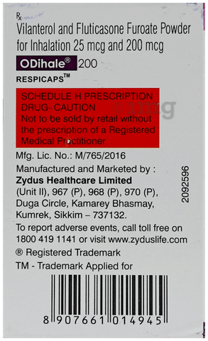 Buy Odihale 200mcg/25mcg Respicap Online: View Uses, Side Effects ...