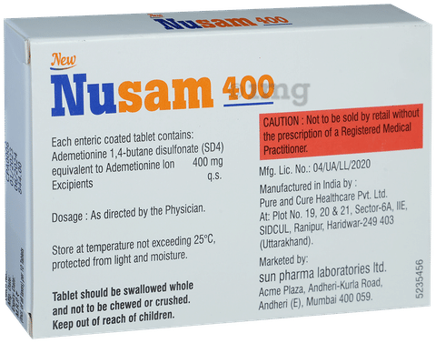 Buy New Nusam 400 Tablet Online: View Uses, Side Effects, Price ...
