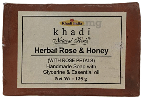 Khadi Natural Herbs Rose and Honey Soap for Deep Cleansing & Fresh Skin ...