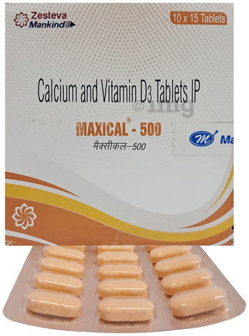 Maxical 500 Tablet For Bone, Joint and Muscle Care: Buy strip of 15.0 ...