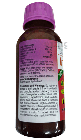 Buy Insta Raft Oral Suspension Mixed Berry Online: View Uses, Side ...