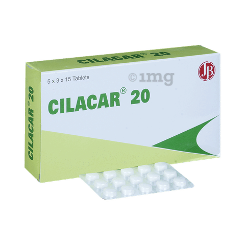 Cilacar 20 Tablet View Uses Side Effects Price and Substitutes 1mg