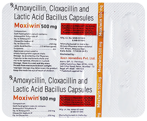 Buy Moxiwin 500mg Capsule Online: View Uses, Side Effects, Price ...
