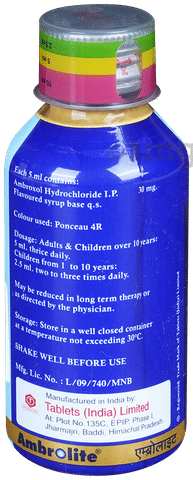 Buy Ambrolite Syrup Online: View Uses, Side Effects, Price, Substitutes ...