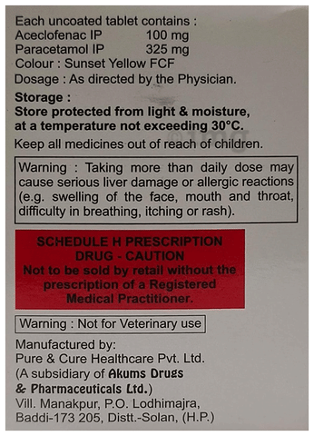 Buy Tpt-Aceclo P Tablet Online: View Uses, Side Effects, Price ...