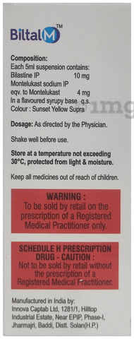 Buy Biltal M Oral Suspension Online: View Uses, Side Effects, Price ...