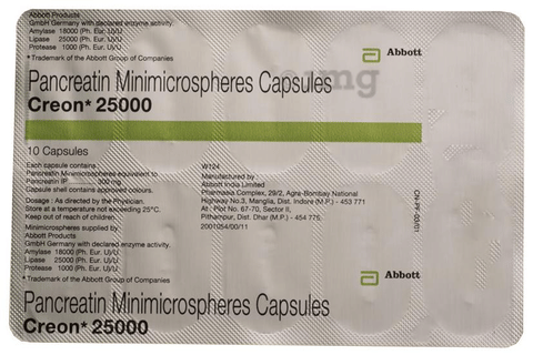 Buy Creon 25000 Capsule Online: View Uses, Side Effects, Price ...