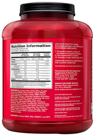 Bsn Syntha 6 Chocolate Nutrition Facts | Besto Blog