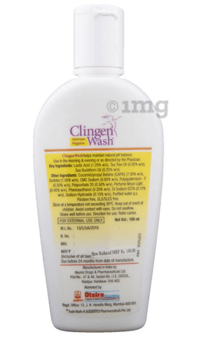 Clingen Women Intimate Hygiene Lactic Acid Wash with pH Balanced ...