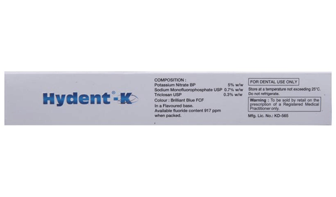 Buy Hydent-K Medicated Oral Gel with Fluoride | Toothpaste for ...