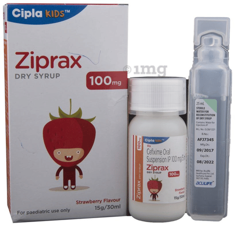 Buy Ziprax 100mg Dry Syrup Strawberry Online: View Uses, Side Effects ...