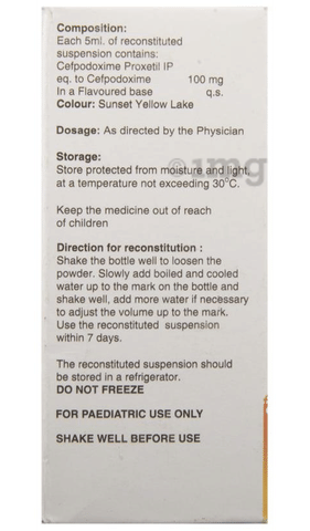 Buy Kefpod 100 Suspension Orange Online: View Uses, Side Effects, Price ...