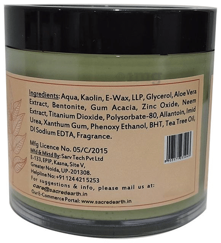 SacredEarth Tea Tree Neem Aloe Vera Herbal Face Pack: Buy jar of 100.0 ...