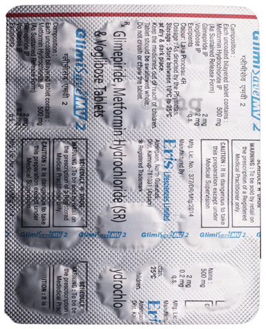 Buy GlimiSAVe MV 2 Tablet SR Online: View Uses, Side Effects, Price ...