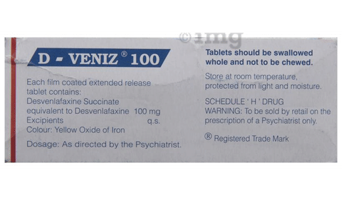 Buy D-Veniz 100 Tablet ER Online: View Uses, Side Effects, Price ...