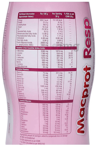 Macprot Resp Protein with Vitamins, Minerals & NAC | Gluten Free ...