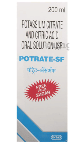 Potrate SF Potassium Citrate And Citric Acid Oral Solution | Sugar-Free ...