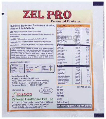 Zelpro Powder: Buy sachet of 20.0 gm Powder at best price in India | 1mg