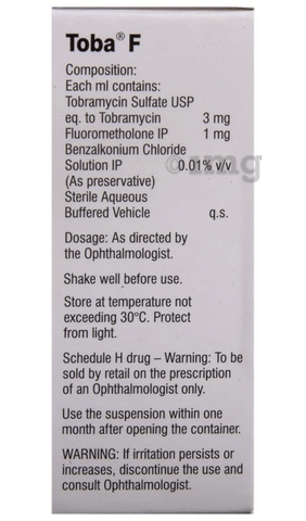 Buy Toba F Eye Drop Online: View Uses, Side Effects, Price, Substitutes ...